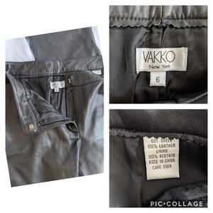 Vakko | Pants & Jumpsuits | Vintage Vakko Black Leather Pants | Poshmark
